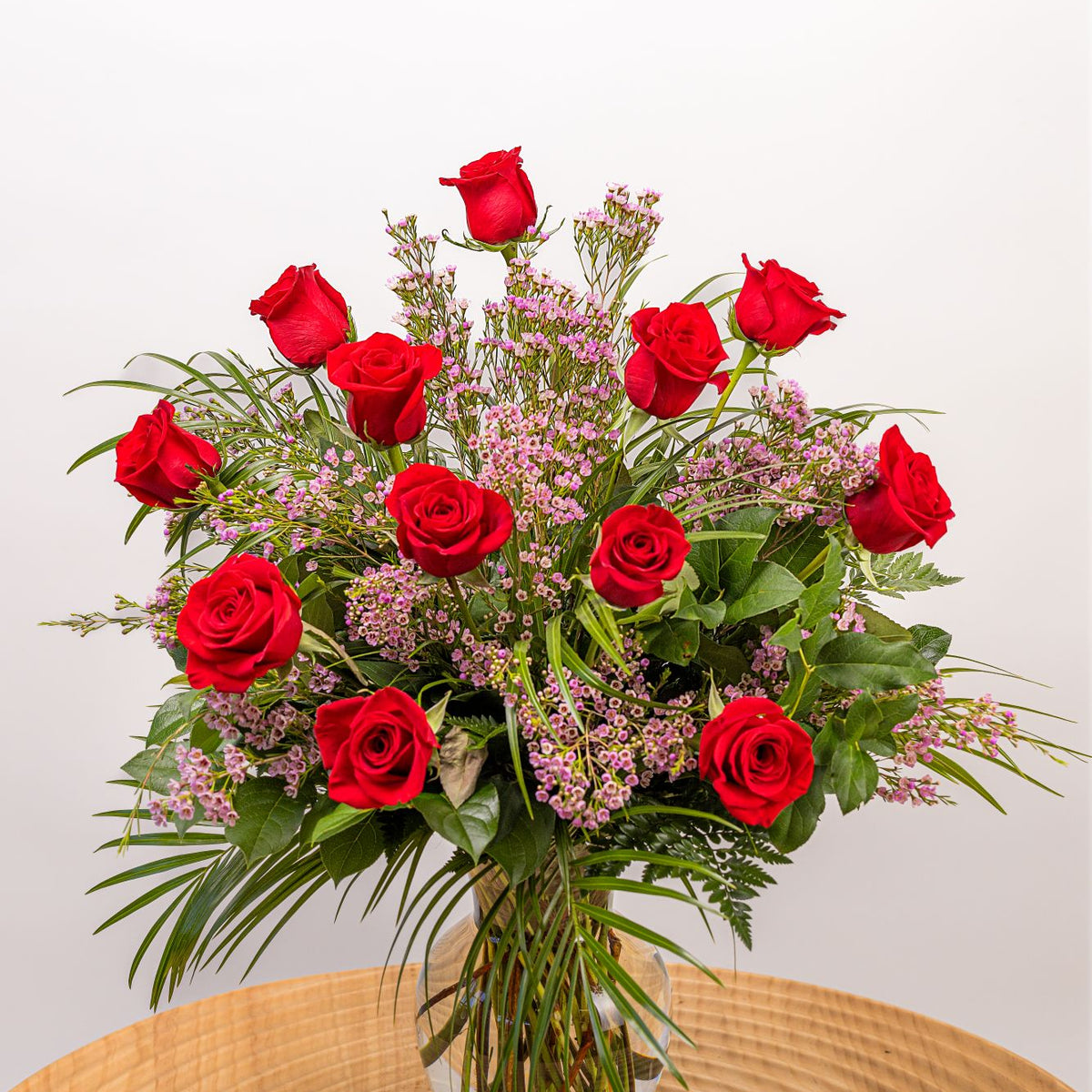 One Dozen Ultimate Red Roses – Peachtree Petals